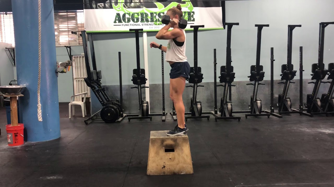 Single Arm Front Rack DB Step Up - YouTube
