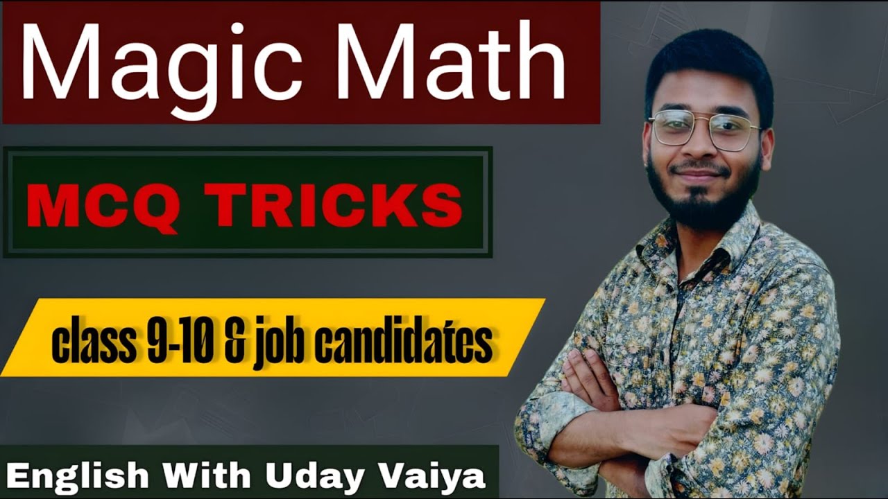 Magic math shortcut tricks with uday vai. - YouTube