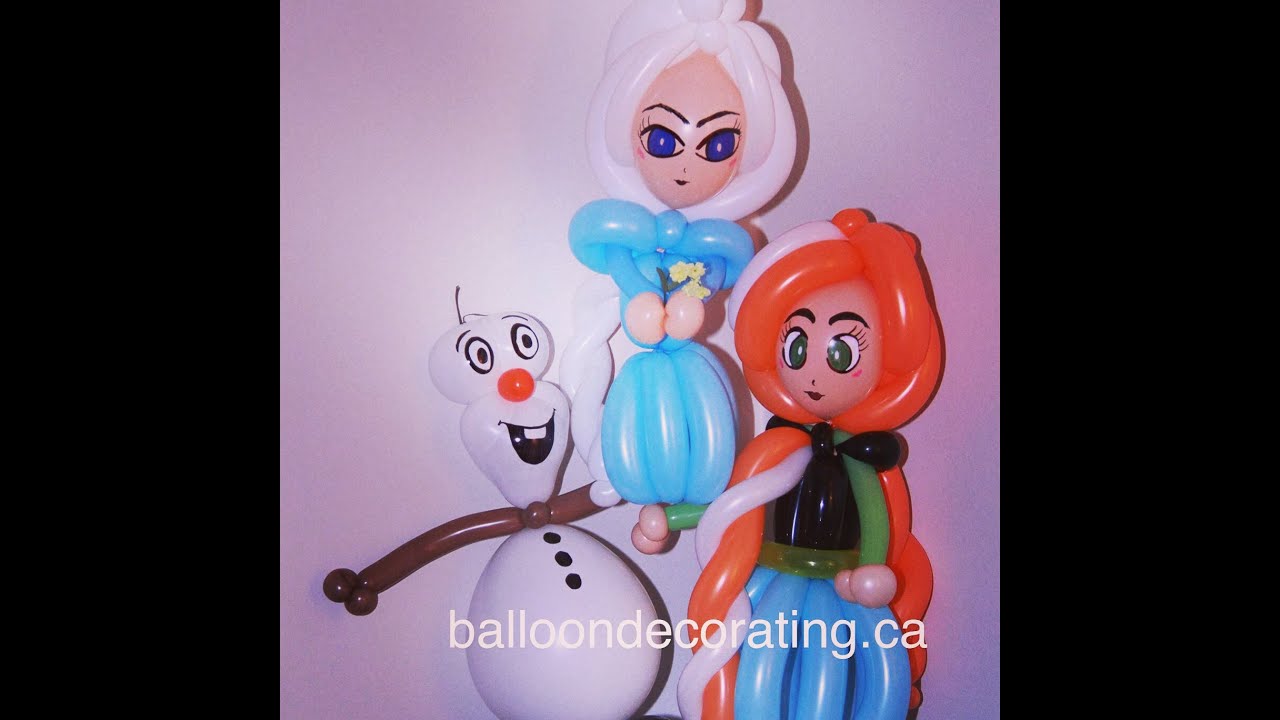 Olaf balloon tutorial - from Frozen Disney - YouTube