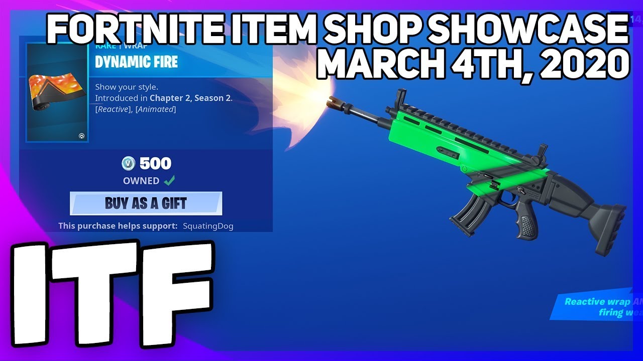 Fortnite Item Shop *NEW* DYNAMIC FIRE WRAP! [March 4th, 2020] (Fortnite ...