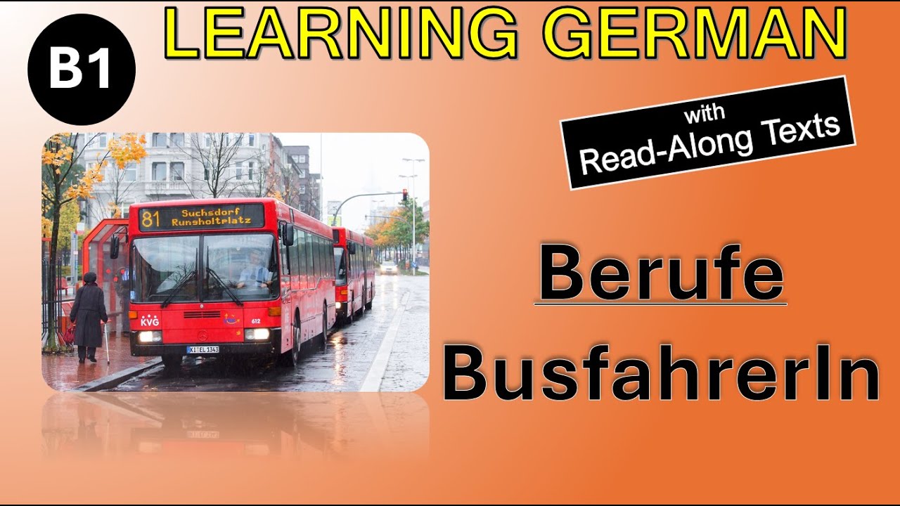 ⬛🟥🟨 Learn German B1: Professions | Read-Along Story: Berufe ...