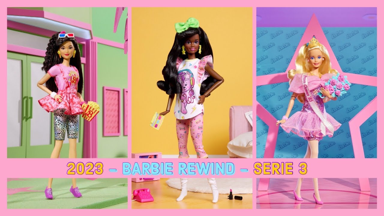 2023 Barbie Rewind serie 3 Movie theater Slumber Party Prom Night ...