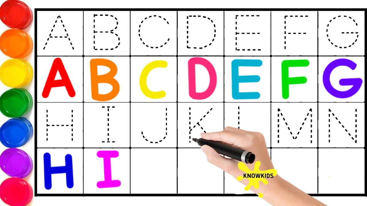 Abcd tracing,colouring activity for kids & Toddlers|Learn abcd ...
