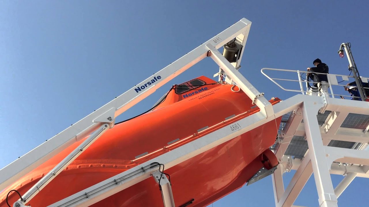 Norsafe Life boat free fall - YouTube