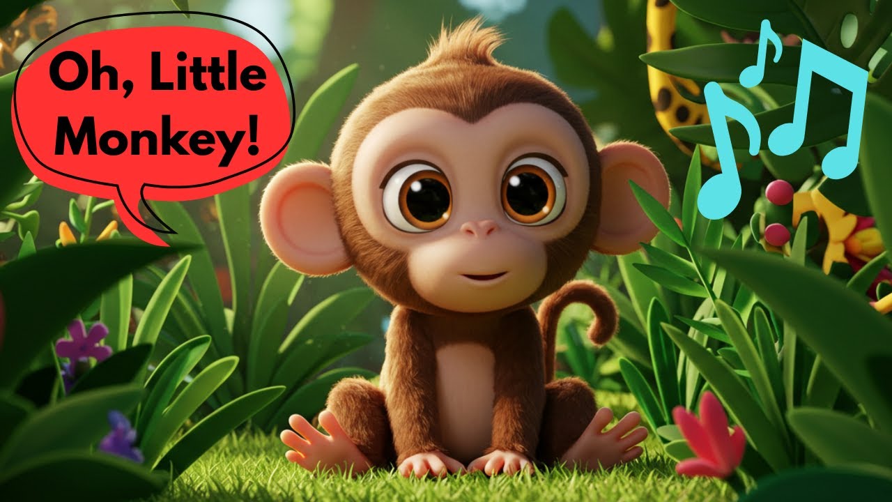 Oh, Little Monkey! / Kids' Songs / Animal Songs for Kids / Whiskers ...