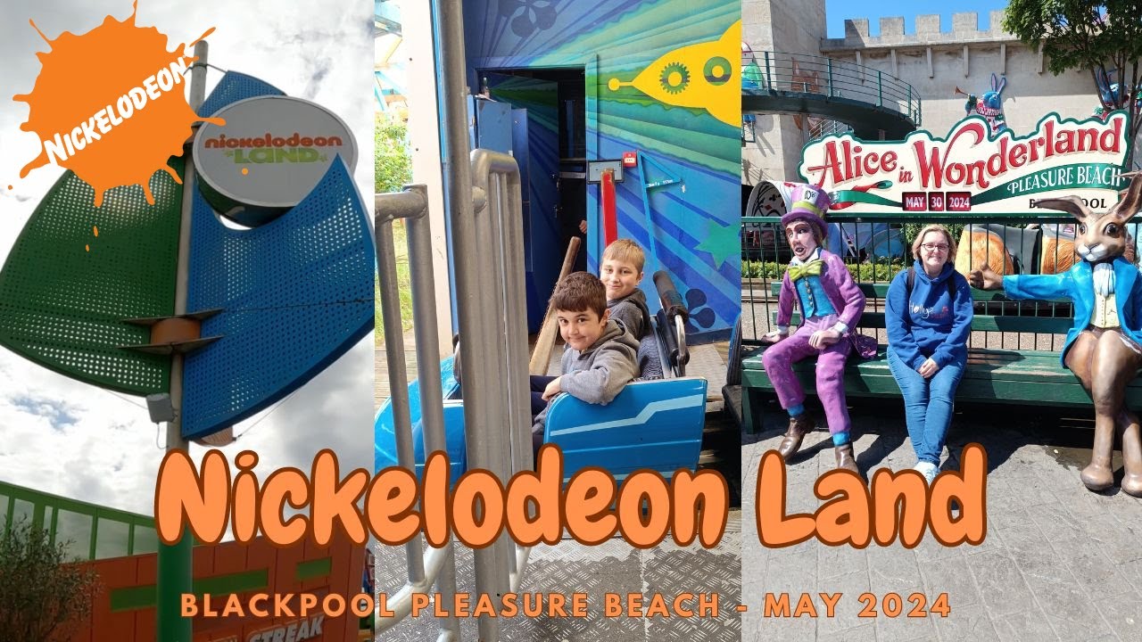Nickelodeon Land | Blackpool Pleasure Beach | 30th May 2024 | 4K - YouTube