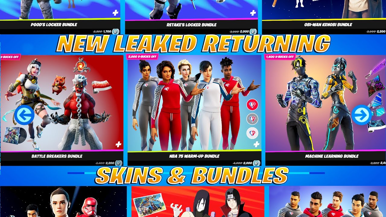 NEW Leaked & Returning Item Shop Skins (Naruto, NBA, Star Wars, Locker ...