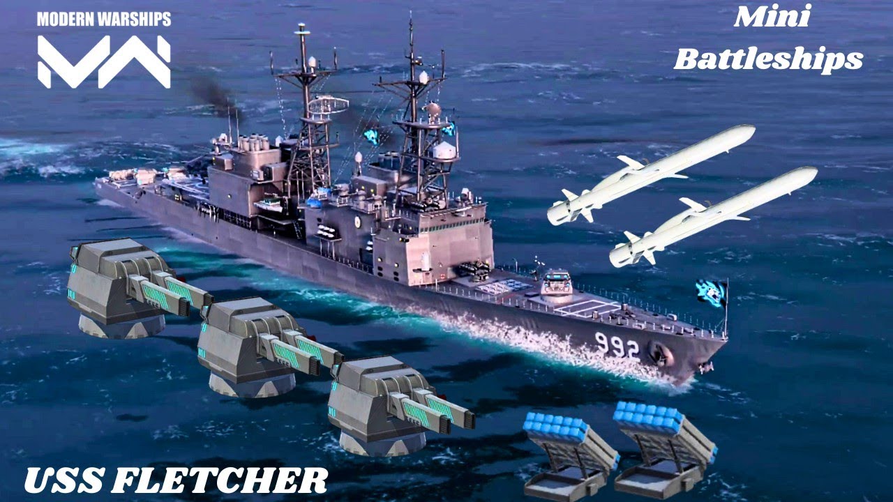 USS FLETCHER - With 3x Den sho gun & TRG-230 🔥 best in close range 😎# ...