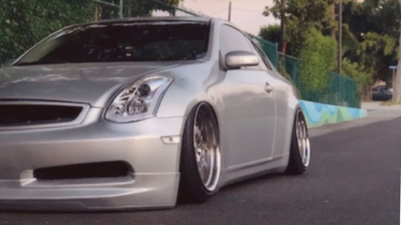 bagged stanced G35 prt 2 (AIRLIFT) - YouTube