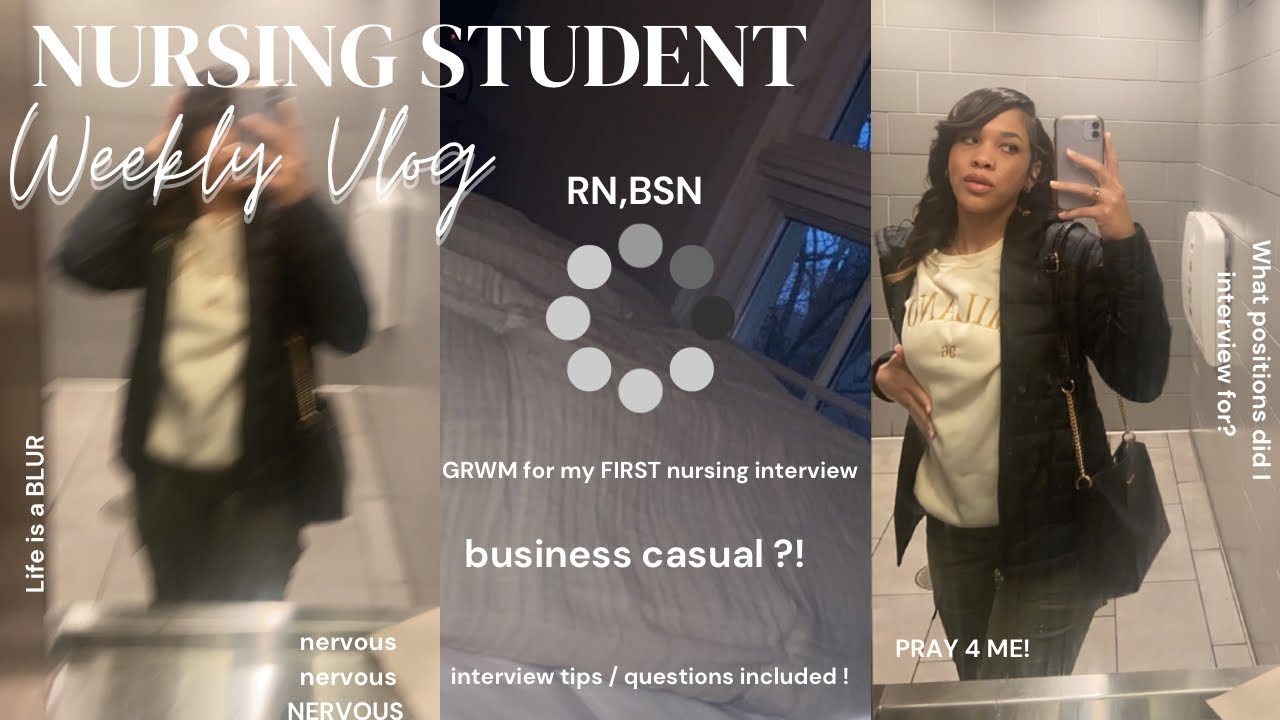 DAY IN THE LIFE of a nursing student VLOG | first nursing interview ...