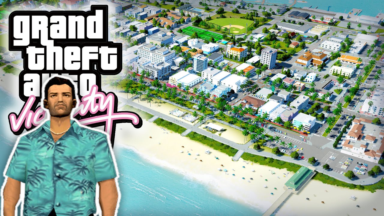 Ok fine... I'm building GTA Vice City in Cities Skylines | Sunset City ...