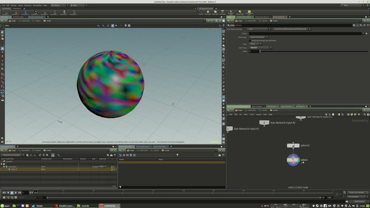 Houdini Solaris for RenderMan | 05 | How to use Geometry Attributes ...