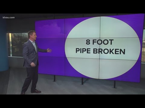 The water line that broke in east Houston was 8 feet wide