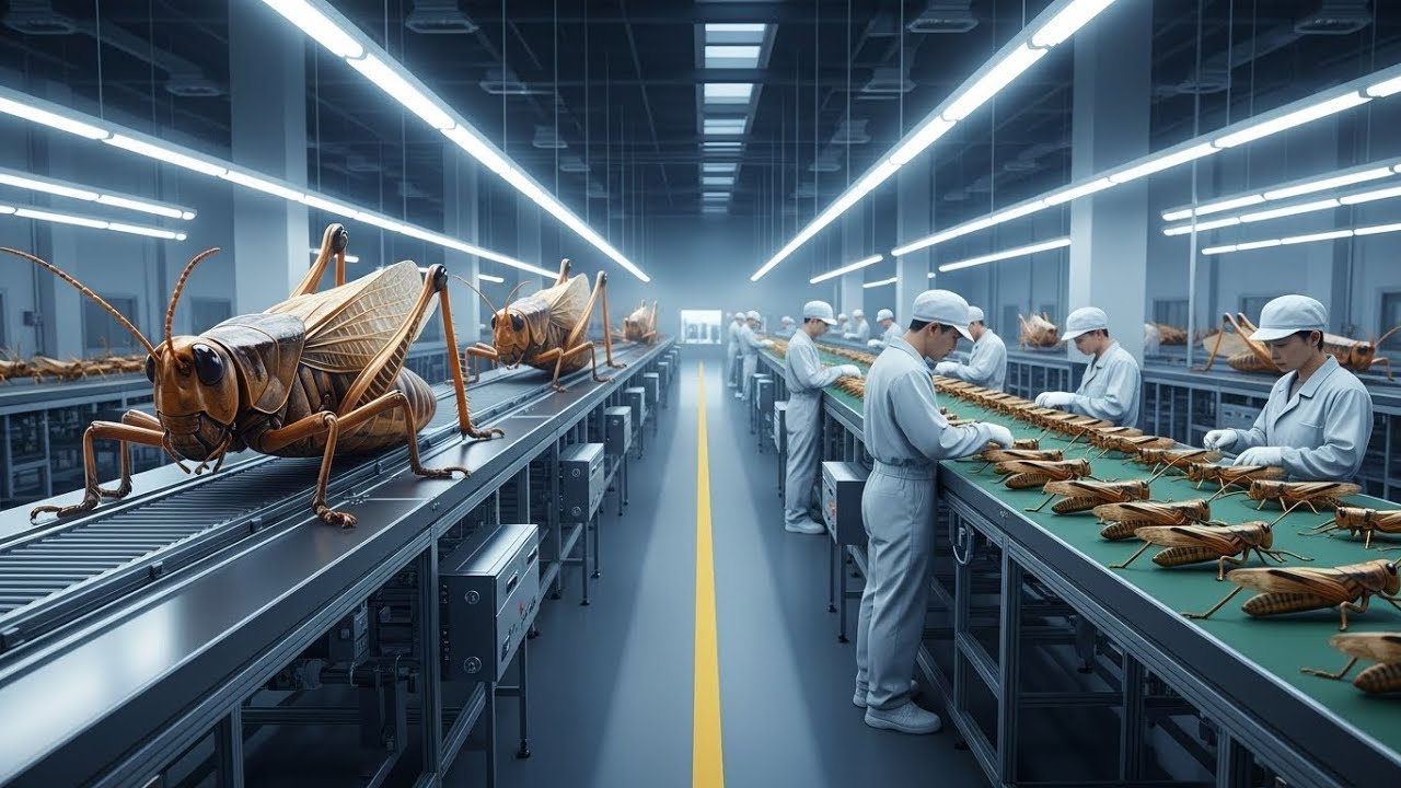 Inside the Modern Grasshopper Factory: Amazing Automated Insect Farming ...
