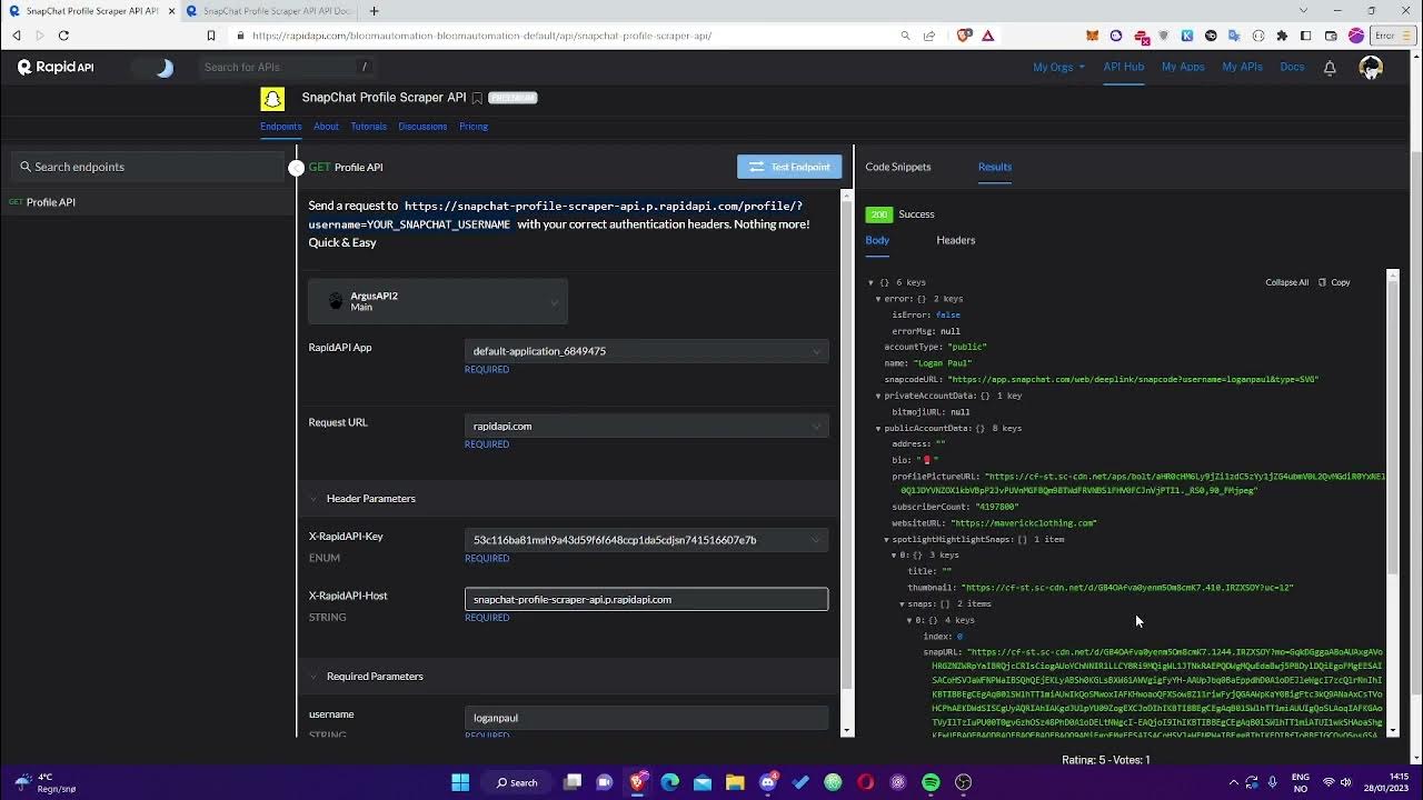 Snapchat Profile API (Scrape user profiles on Snapchat) | RapidAPI | 2023 - YouTube