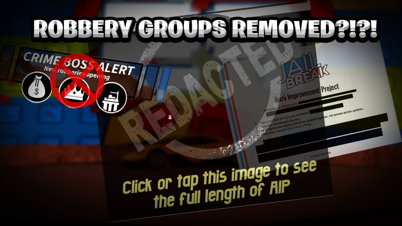 Robbery Groups REMOVED?!? (Roblox Jailbreak Aura Update News)! ☁️ - YouTube