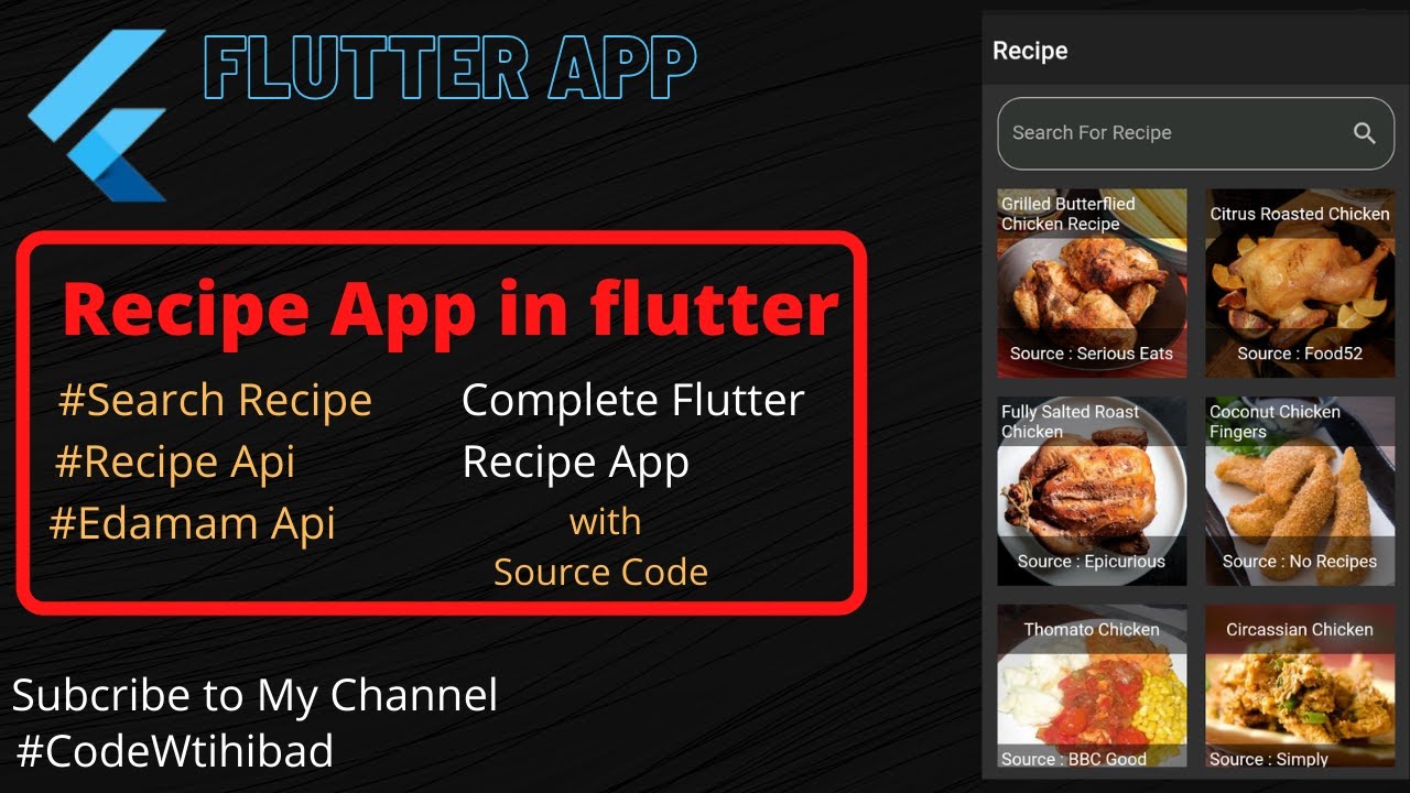 Complete Recipe App In Flutter Flutter Recipe App How To Make
