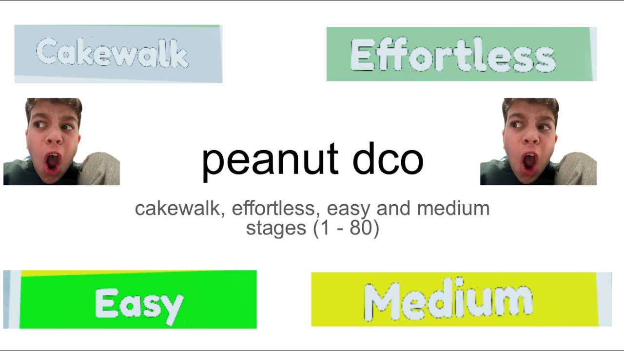 Pro Gamer Ev - Peanut’s Difficulty Chart Obby | Cakewalk, Effortless ...