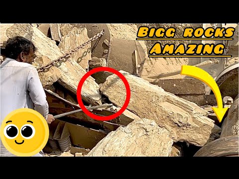 💥Unstoppable Machine Extreme Rock Crushing – Big Boulders Turned Into Dust#asmr #rock 