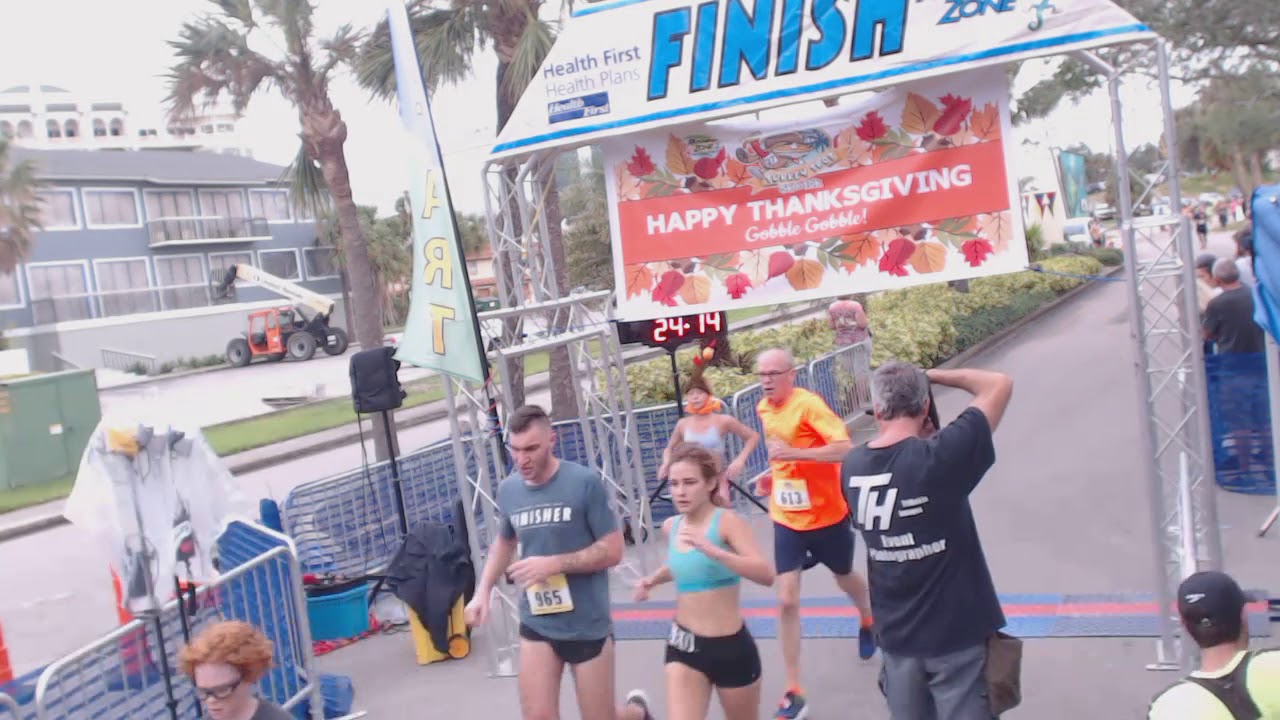 Space Coast Turkey Trot 5K & 10K Finish Line Video 11-23-17 - YouTube