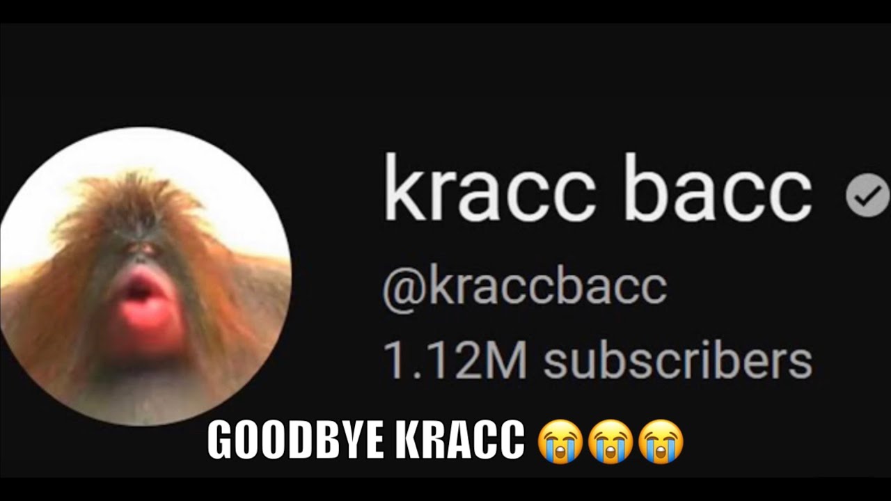 Kracc Bacc channel got terminated - YouTube