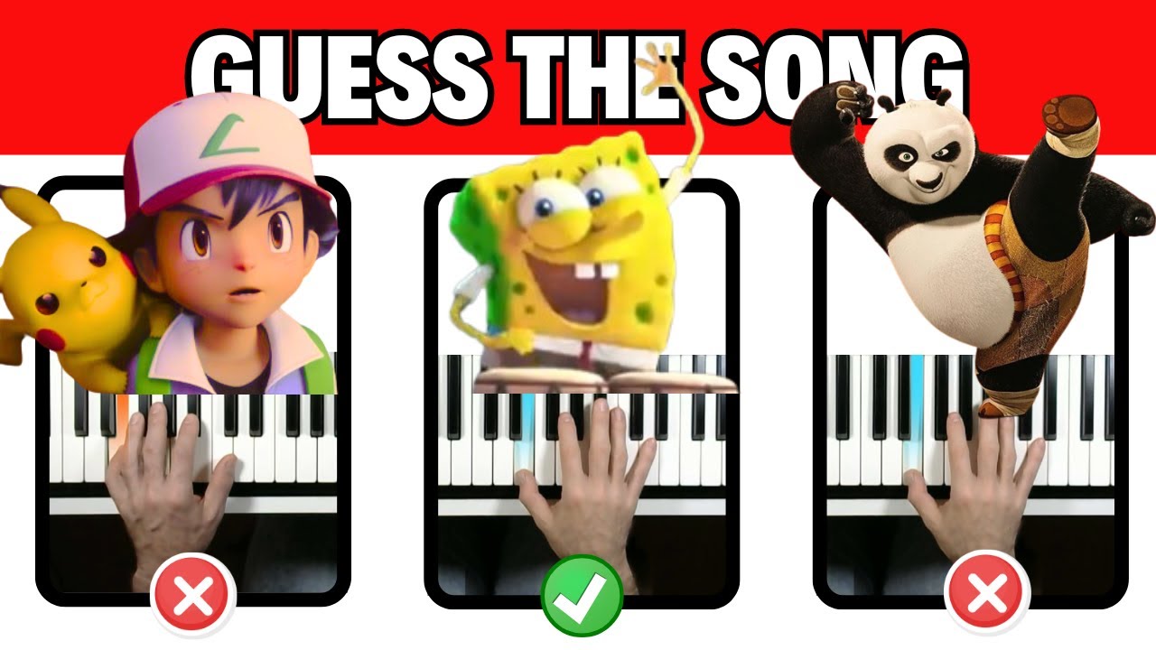 Guess the ANIMATION MOVIES 🎹 Piano Tutorial 🐱 Inside Out 2 🍄 Super Mario 🐱 Pokémon 🧽 SpongeBob ...