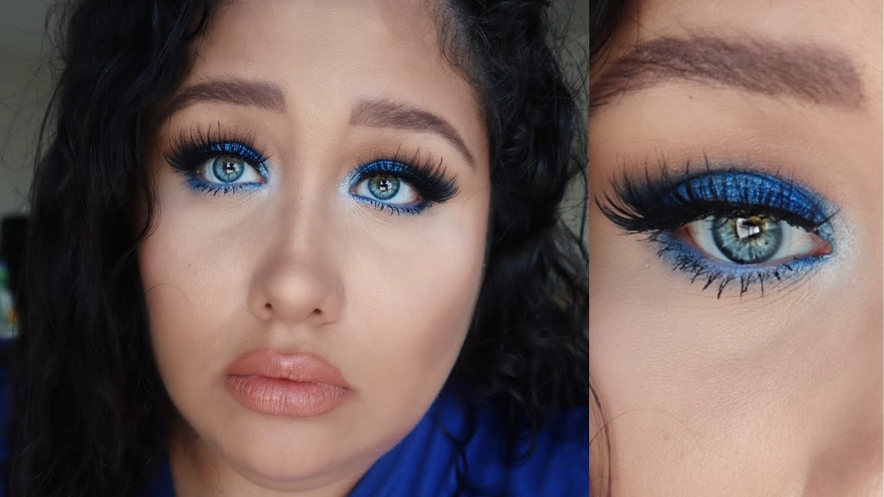 Ocean Blue/Bright Cobalt Blue Makeup Tutorial | Makeup Look - YouTube