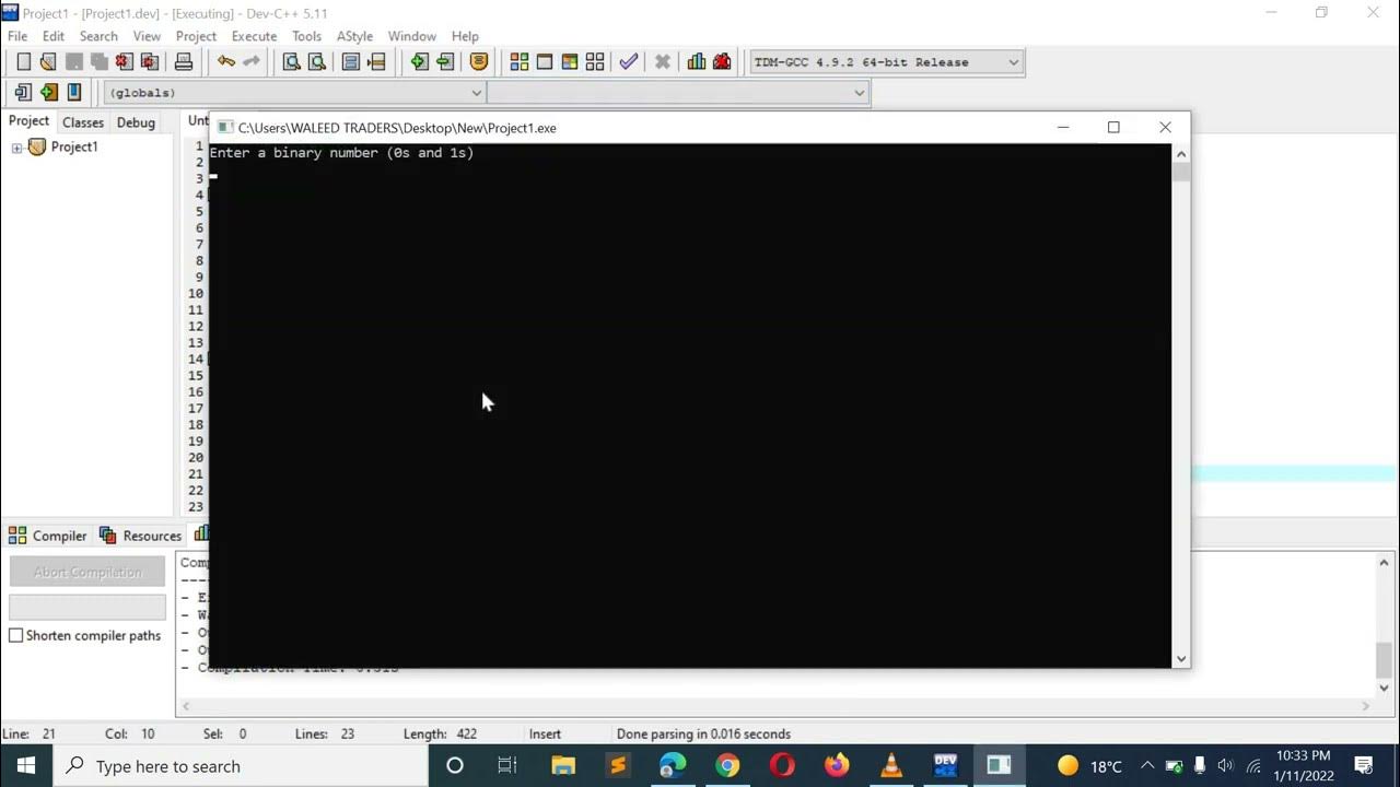 C Program to Convert the given Binary Number into Decimal - YouTube