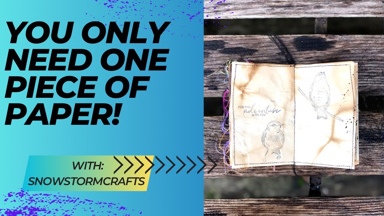 How to make a booklet using 1 piece of paper #junkjournal #craft #art ...