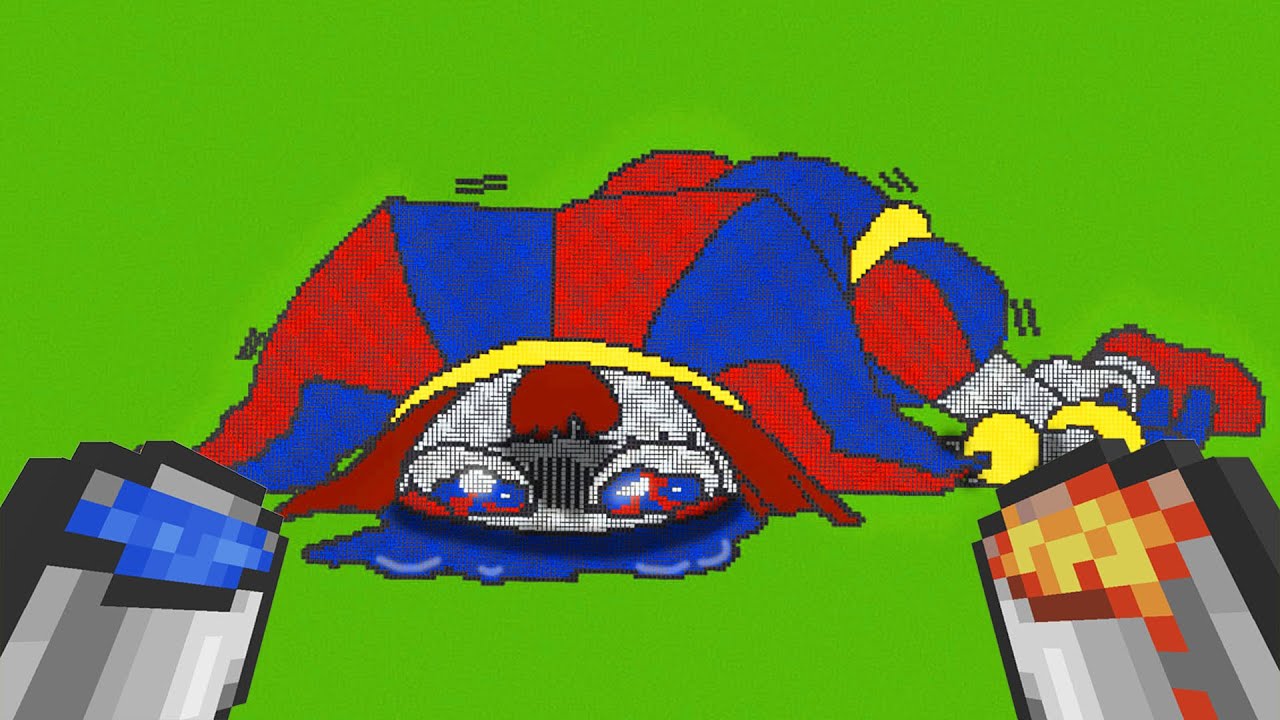 How to draw Pomni cry in minecraft Amazing digital circus 19 - YouTube