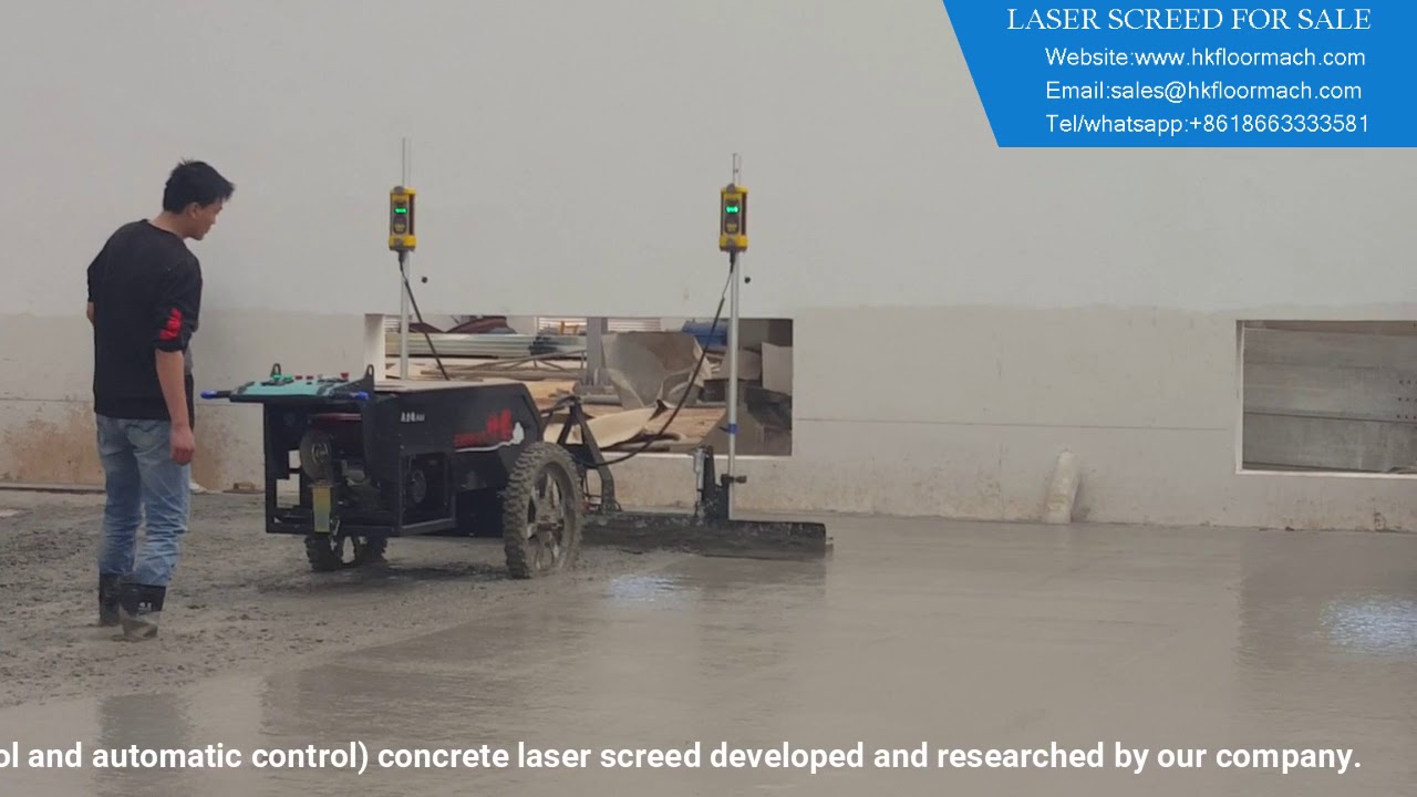 EV850-2T Walk behind concrete laser screed machine for sale - YouTube