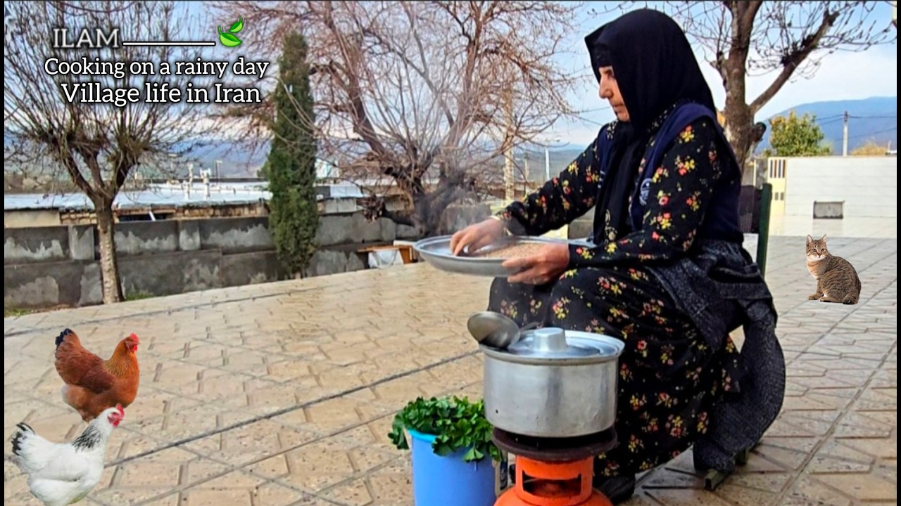 Village life on a rainy day: Cooking chicken feet soup | rural life in ...