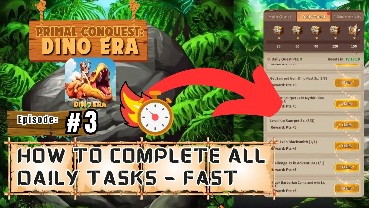 Primal Conquest: Dino Era – Tips & Tricks – EP #3 – How to complete all ...