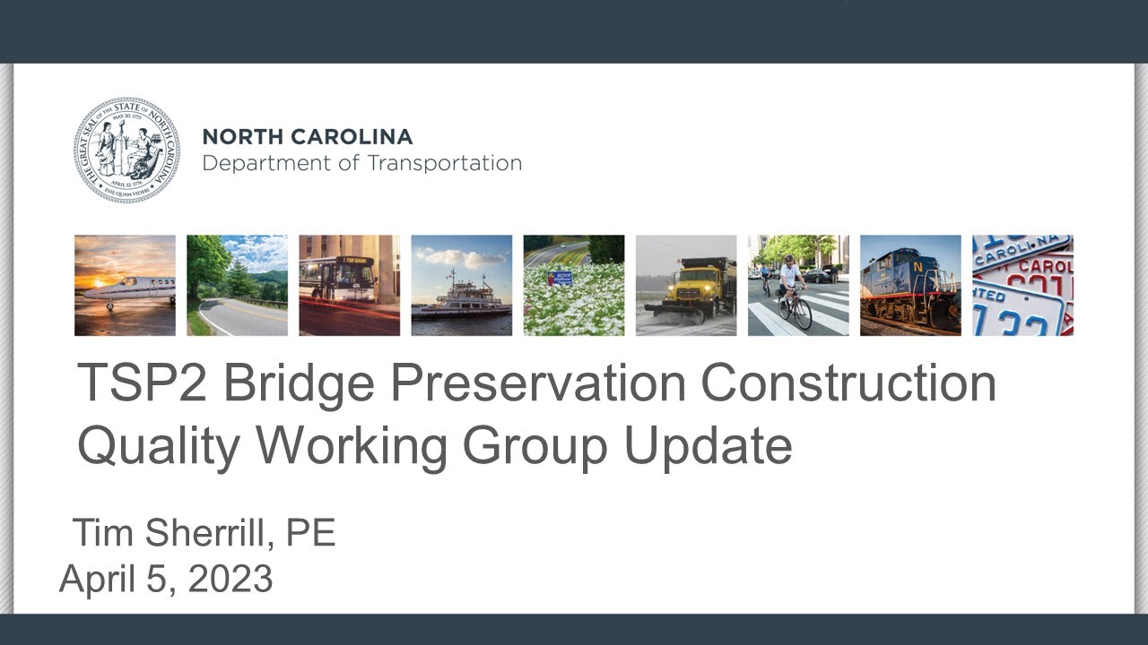 4-4-2 Construction Quality WG Update Tim Sherrill, NCDOT - YouTube