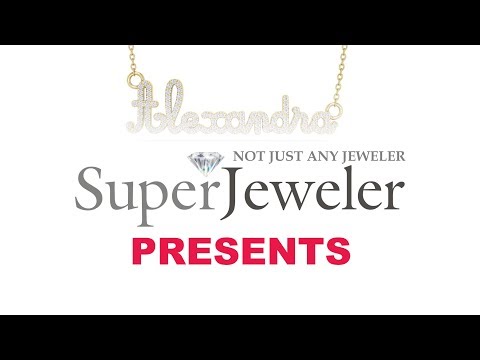 Diamond Custom Name Necklace In 14K Yellow Gold 9 Letters   SuperJeweler   JWL47110