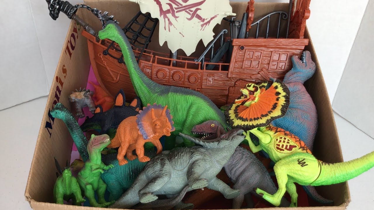 Box of Dinosaurs 🦕 Box Full of Toys | Pirate Ship 🚢 Dinosaurs 🦖 Box of ...