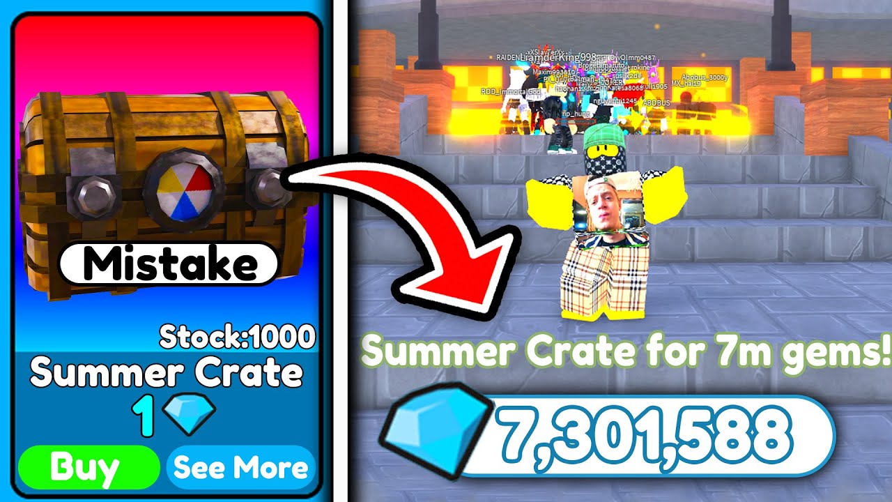😱THEY MISTAKE🔥 I GOT 1000 SUMMER CRATE and SOLD FOR 7M💎GEMS 1000 JULY ...