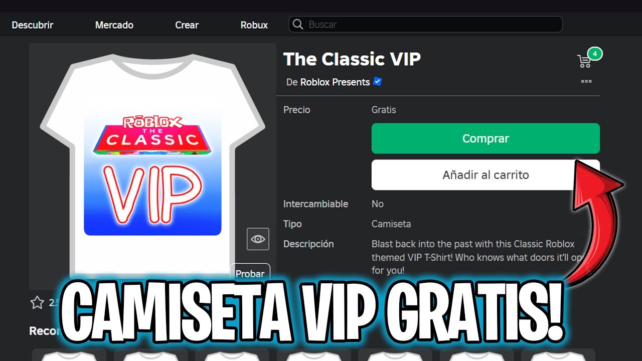 CONSIGUE CAMISETA VIP GRATIS de ROBLOX! | EVENTO ROBLOX THE CLASSIC ...