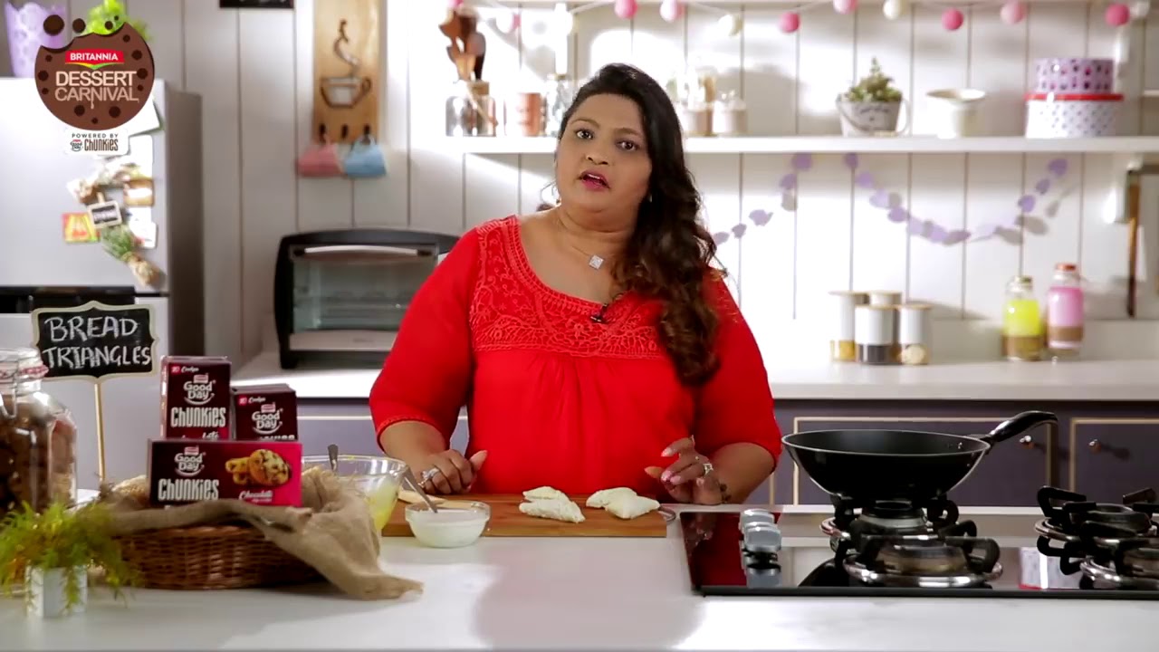 Bread Triangle डिजर्ट रेसिपी | Ft. Chef Manisha | Britannia Dessert ...