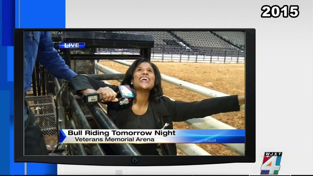 Morning Show Moments: Melanie as a professional bull rider - YouTube