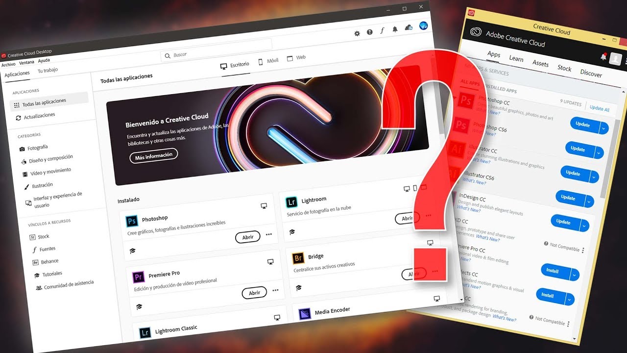 Adobe rediseña la aplicación Creative Cloud con una nueva interfaz ...