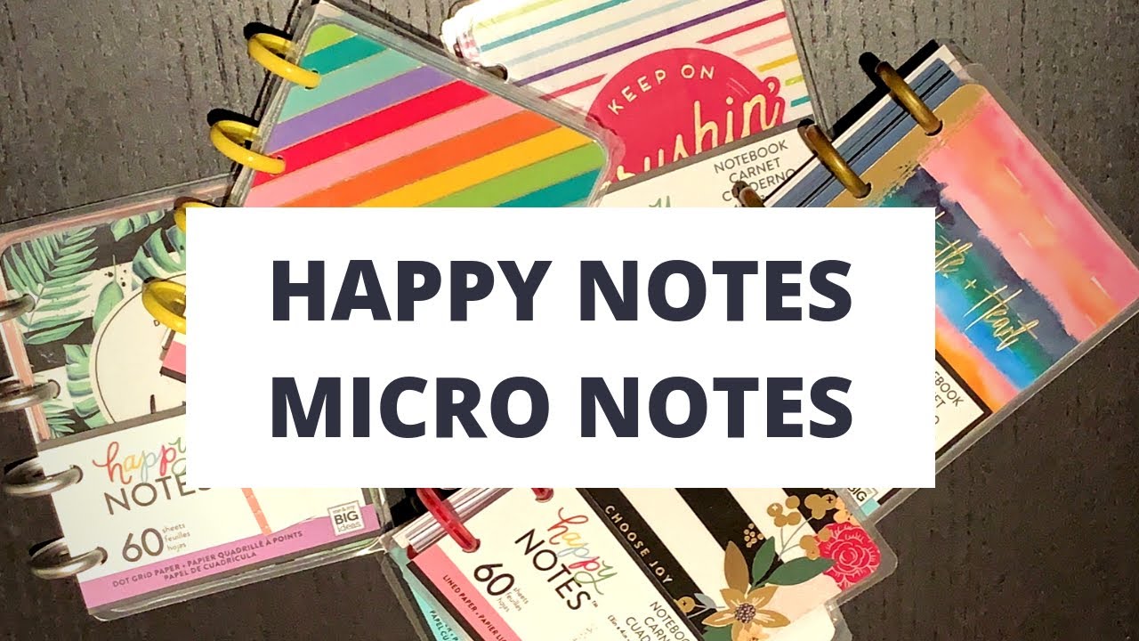 Happy Notes Micro Notes by Happy Planner - YouTube
