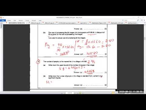 BGCSE MATHS 2016 PAPER 2 REVISION KALAHARI - YouTube