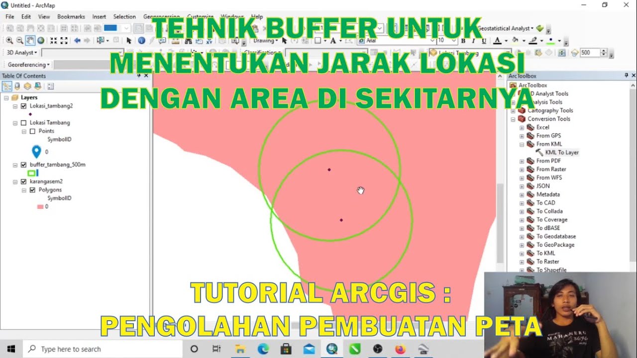 TEKNIK BUFFER PADA ARCGIS - YouTube