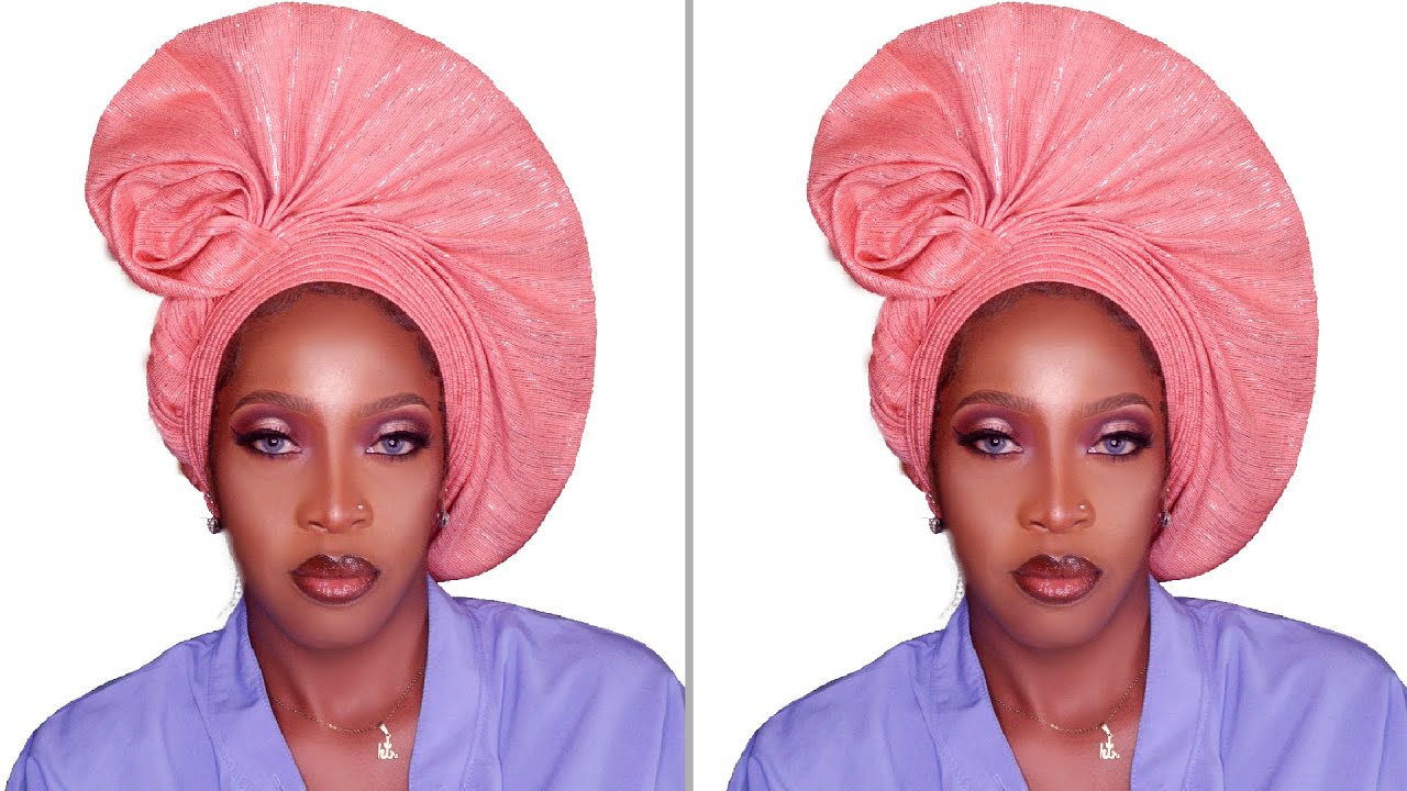 Easiest Fan Gele Tutorial - Gele Styles - Beginner Friendly - YouTube