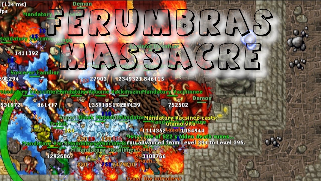 [TIBIA WAR - GRAVITERA] - PELEA EN FERUMBRAS GG - YouTube