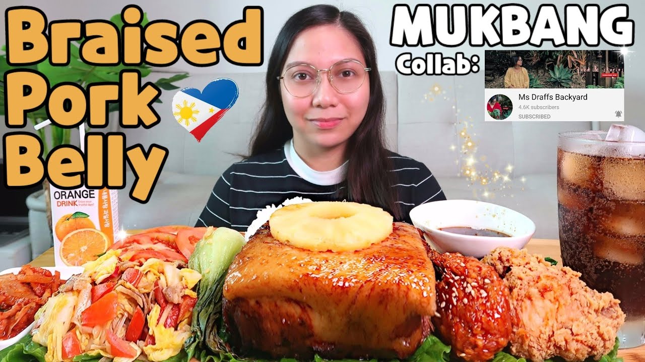 Filipino Style BRAISED PORK BELLY MUKBANG | Mukbang Philippines | Chef ...