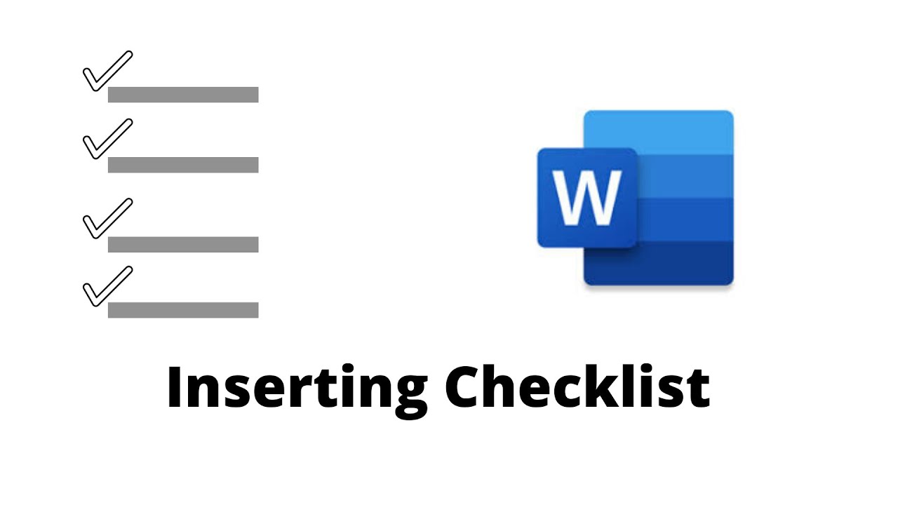 Inserting Checklist in Microsoft Word 2019 - YouTube