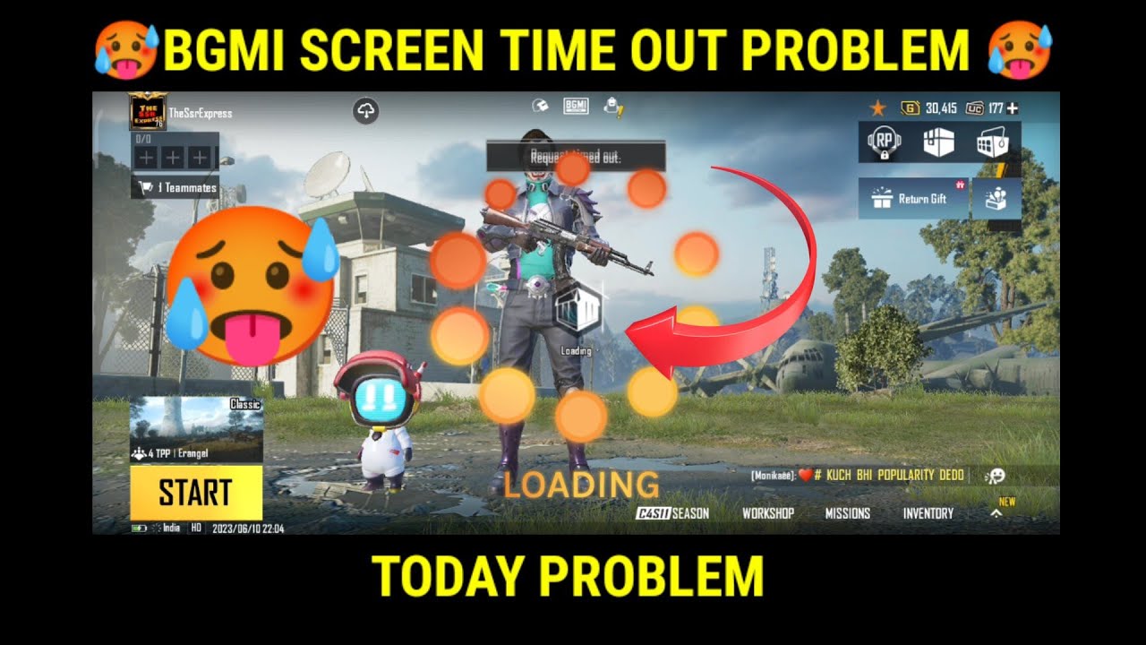 REQUEST TIMED OUT PROBLEM | BGMI SCREEN LOADING PROBLEM | - YouTube
