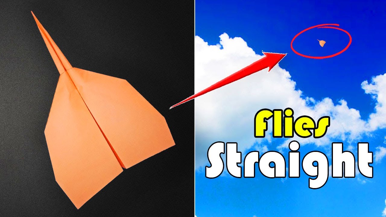How to Fold Best Paper Airplane Jet Fly Straight - How to Make World ...